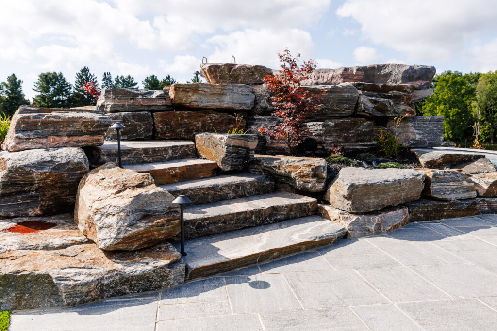 Armour Stone Retaining Walls | Second Nature Land Design